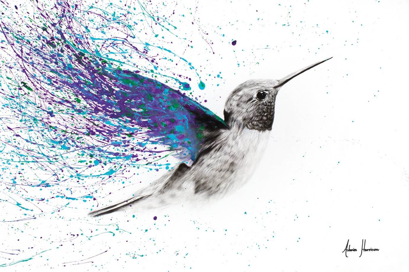 Ashvin Harrison: Watch This Artist’s Charcoal Drawing Splatter Paint ...