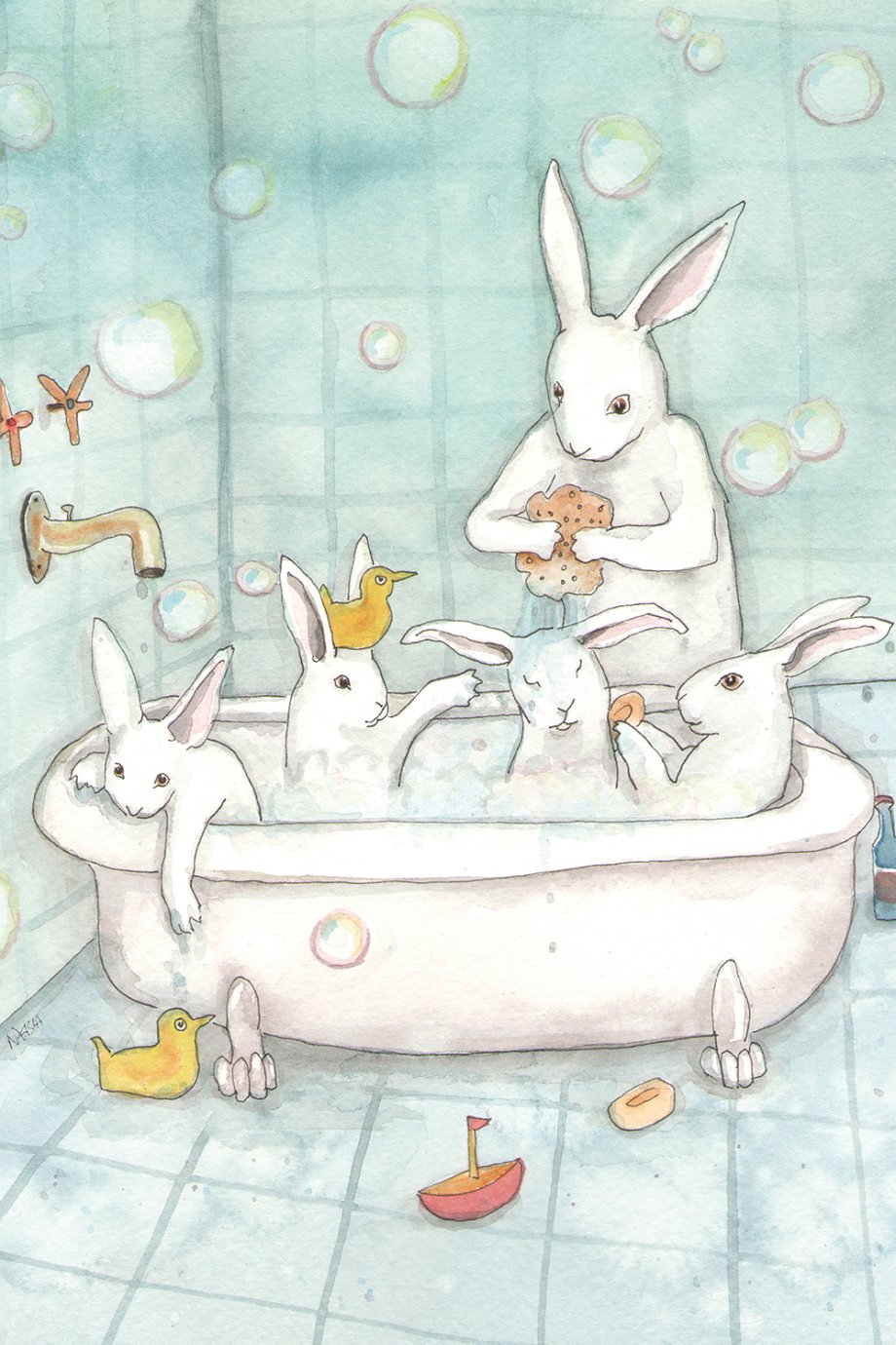 Various Takes on Bathtime Art | iCanvas