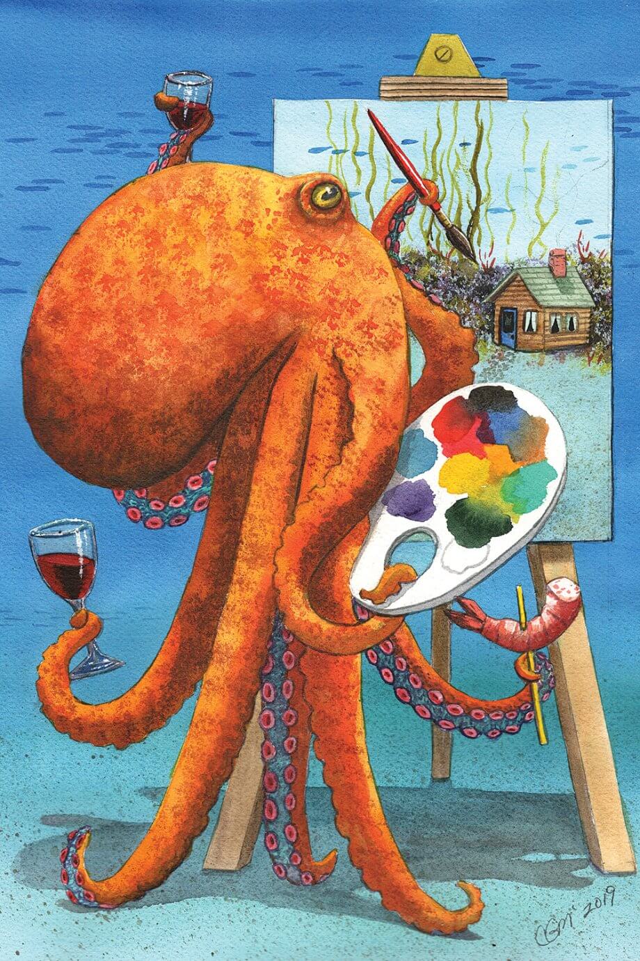 Various Takes on Octopus Art | iCanvas